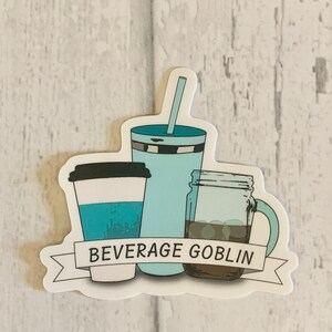 Beverage Goblin Vinyl Sticker - Etsy