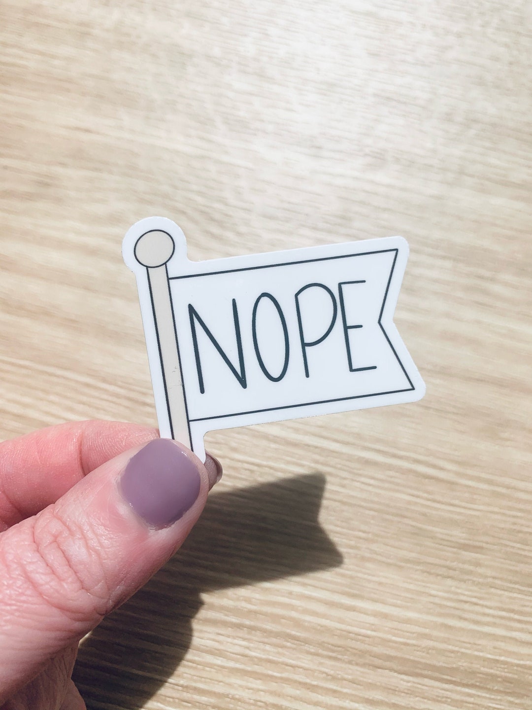 Nope Flag Vinyl Sticker // Cute Nope Flag Sticker - Etsy