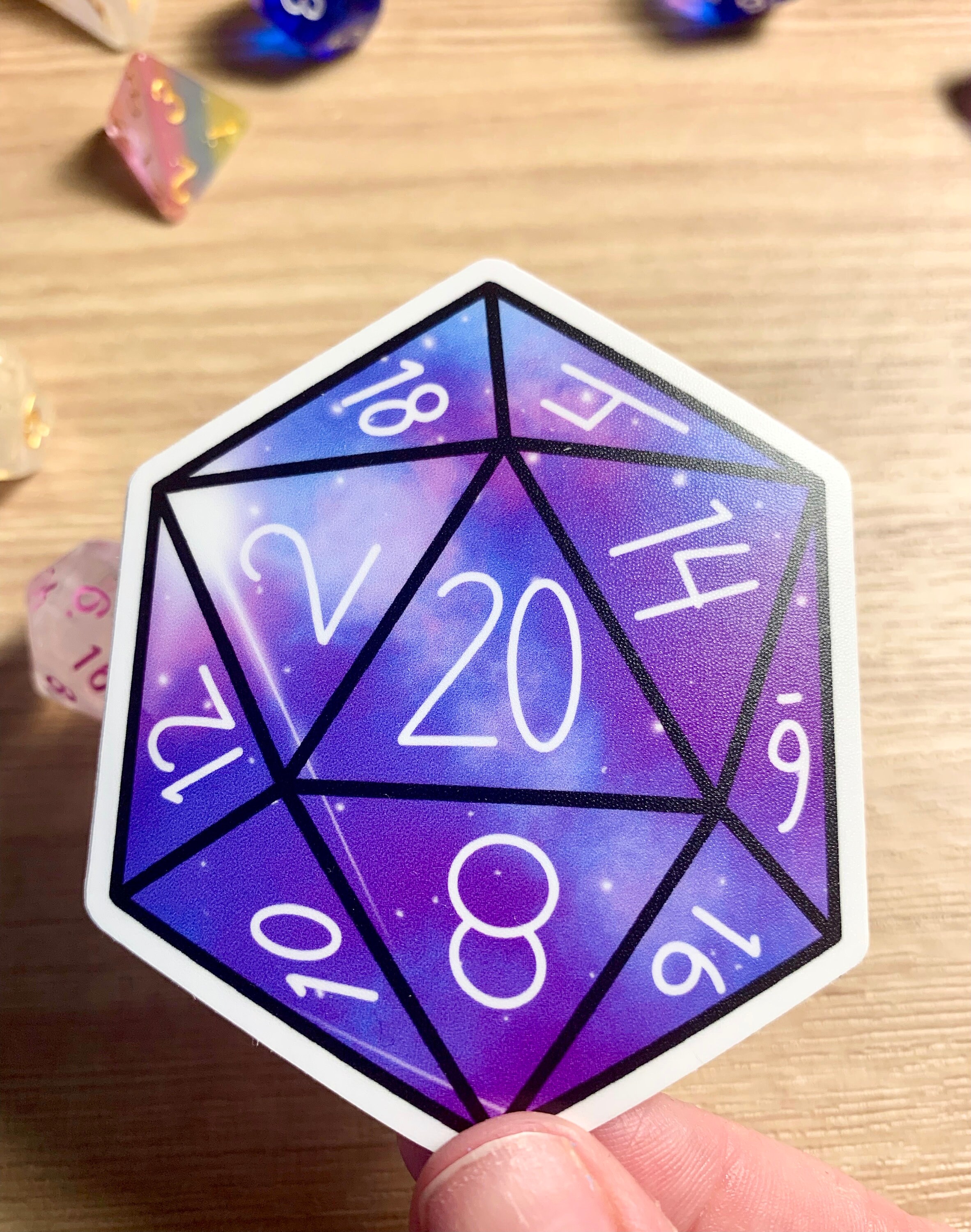 Galaxy D20 Natural 20 vinyl sticker // Natural 20 D&D sticker | Etsy