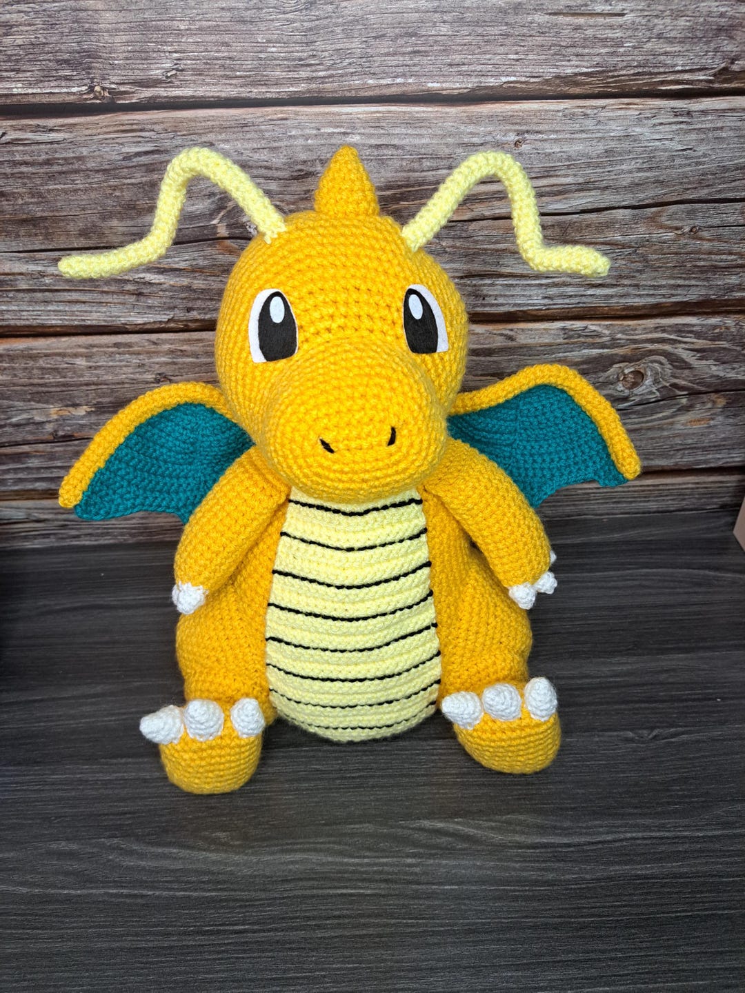 Crochet Dragonite Amigurumi Pokemon Homemade Gift Plushie - Etsy