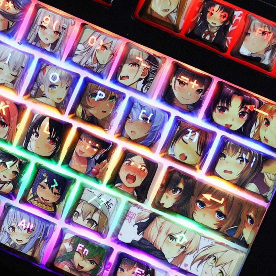 Anime Girls Keycap Anime Theme Kawaii Girl Keycap Set Sexy - Etsy Canada