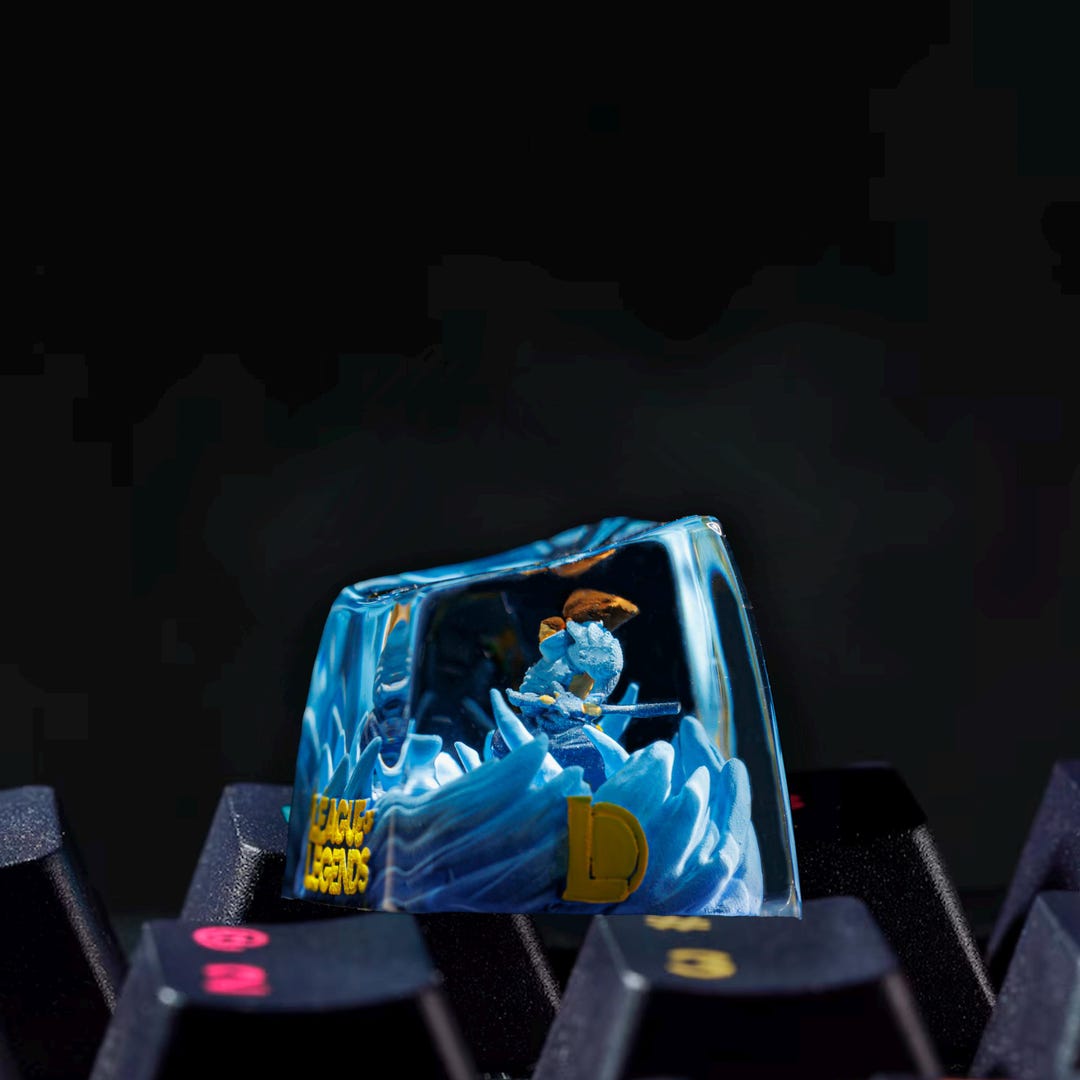 Handcrafted Yasuo Keycap , League of Legends Custom Esc Key , Artisan ...