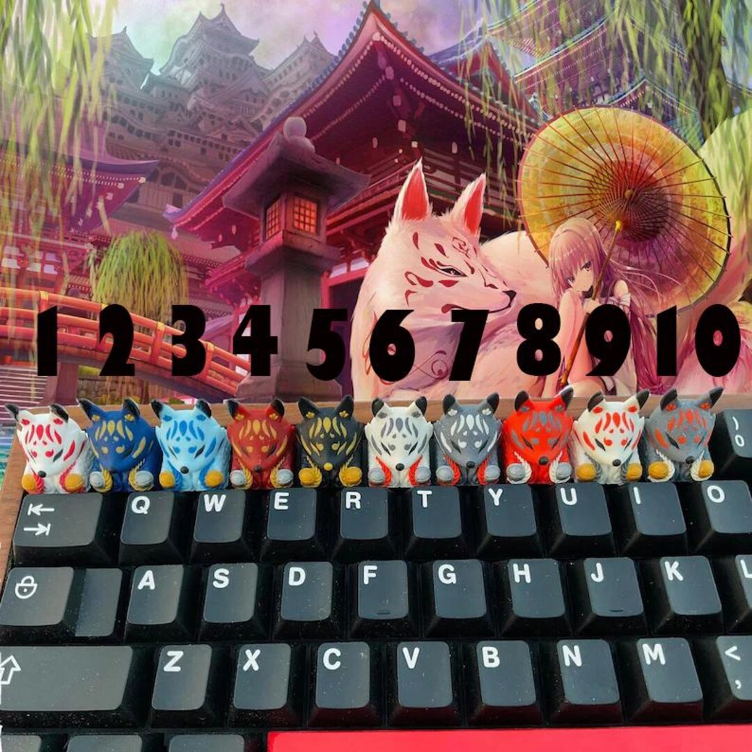 Kitsune Japanese Artisan Keycap| Custom Kitsune Resin Keycap for ...