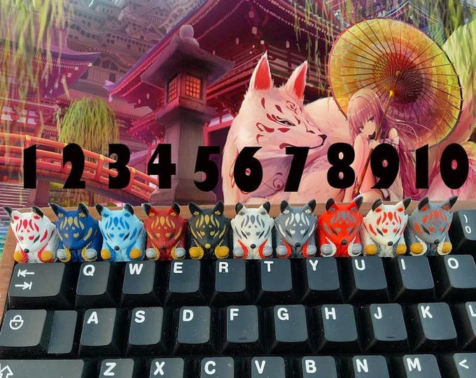 Fox Artisan Keycap | Fox Keycap | Cute Keycaps | Handmade | Animal ...