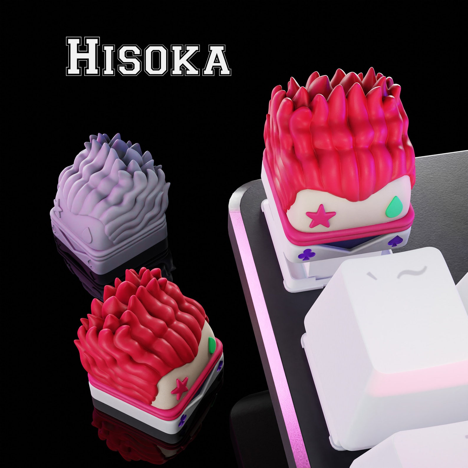 Hunter Anime Keycap Anime Keycap Artisan Hiso.ka Anime Character Keycap ...