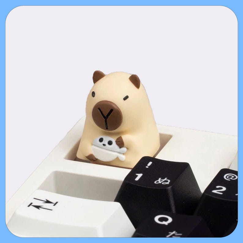 Capybara Artisan Keycap, Capybara Keycaps, Resin Keycap, Point Keycap ...