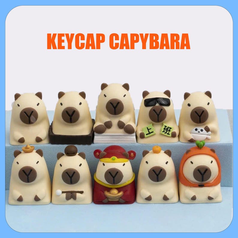 Capybara Artisan Keycap, Capybara Keycaps, Resin Keycap, Point Keycap, Animal Keycaps, Artsy ...