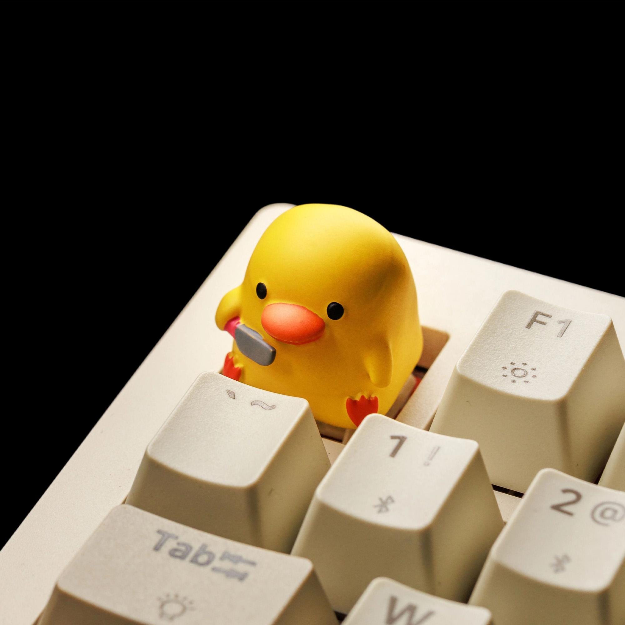 Duck With Knife Keycap, Meme Duck Artisan Keycap, Meme Keycap, Little ...