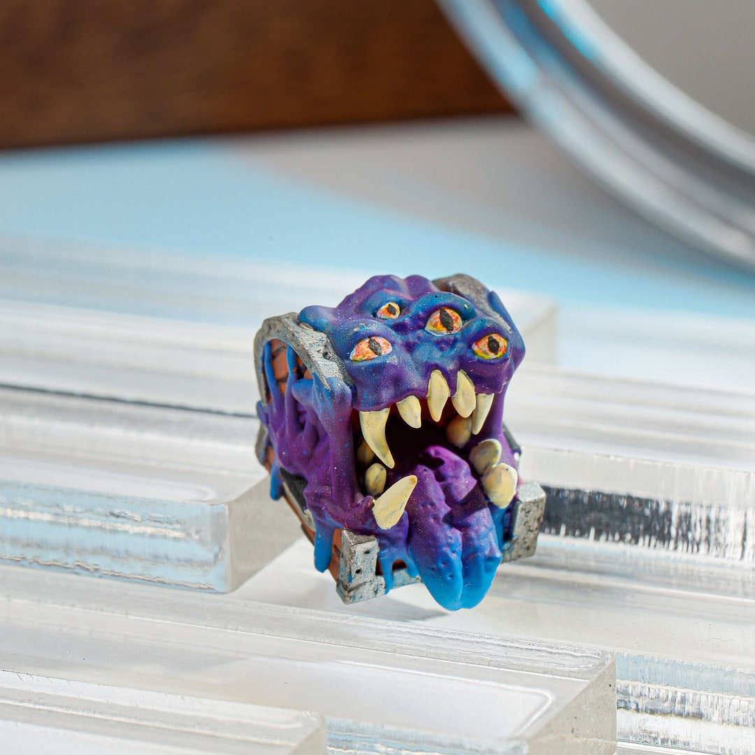 Mimic Monster Keycap, Artisan Keycap, Mimic Treasure Chest Keycap, Doom ...