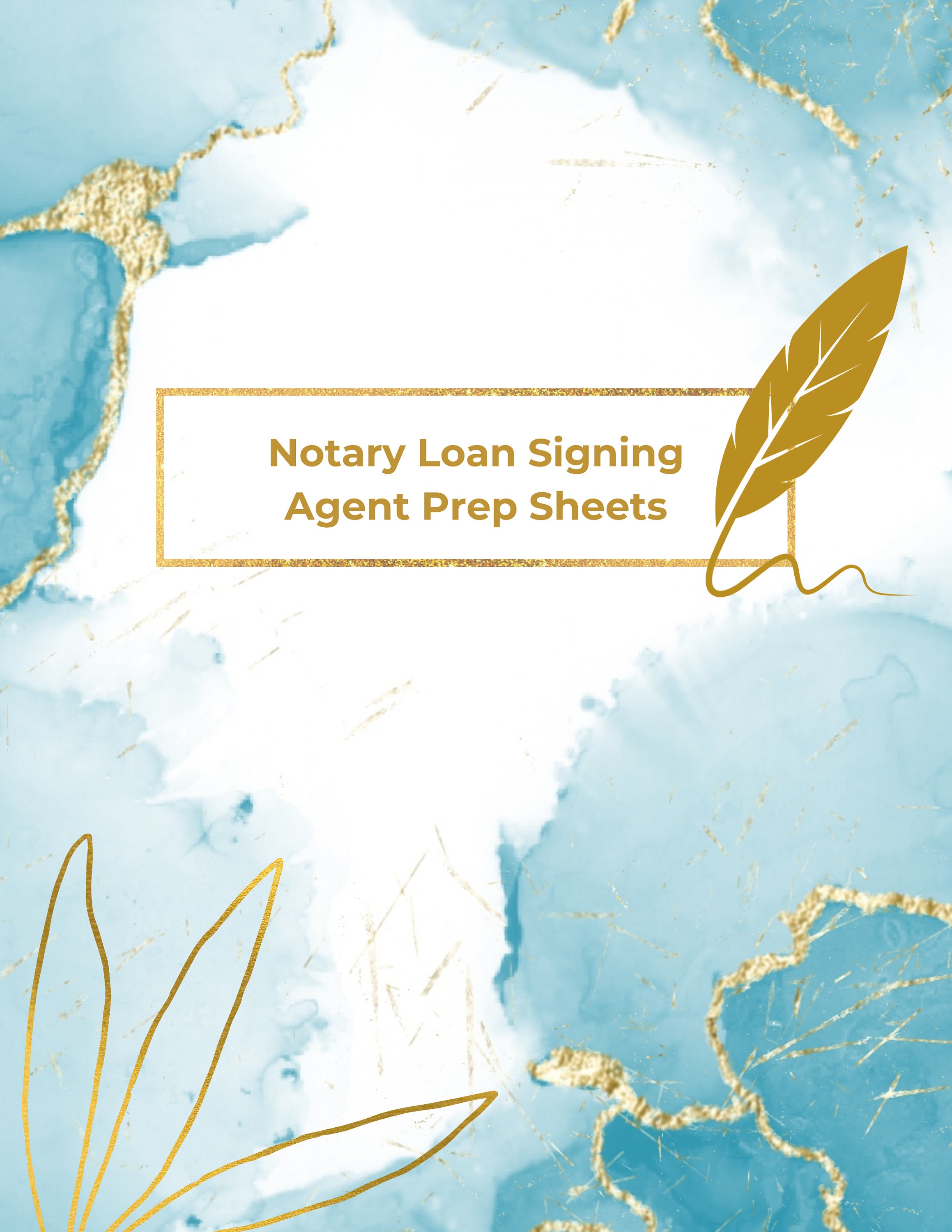 Notary Loan Signing Agent Document Package Signing Prep Sheets Book ...