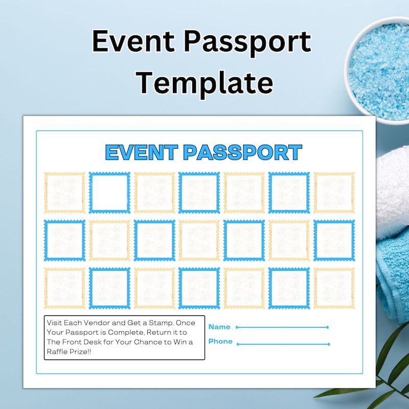 Health Fair Passport Template - Etsy