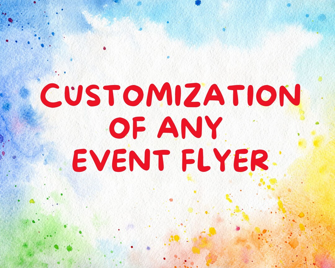 Customization of Any Event Flyer Invite Invitation Digital Template in ...