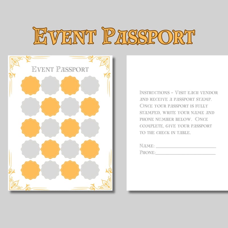 Health Fair Passport Template - Etsy