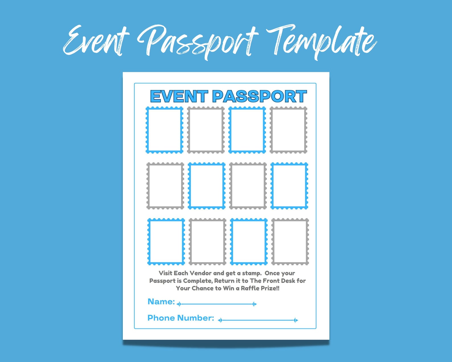 Event Passport Template: Health Fair Activity (digital Download) - Etsy
