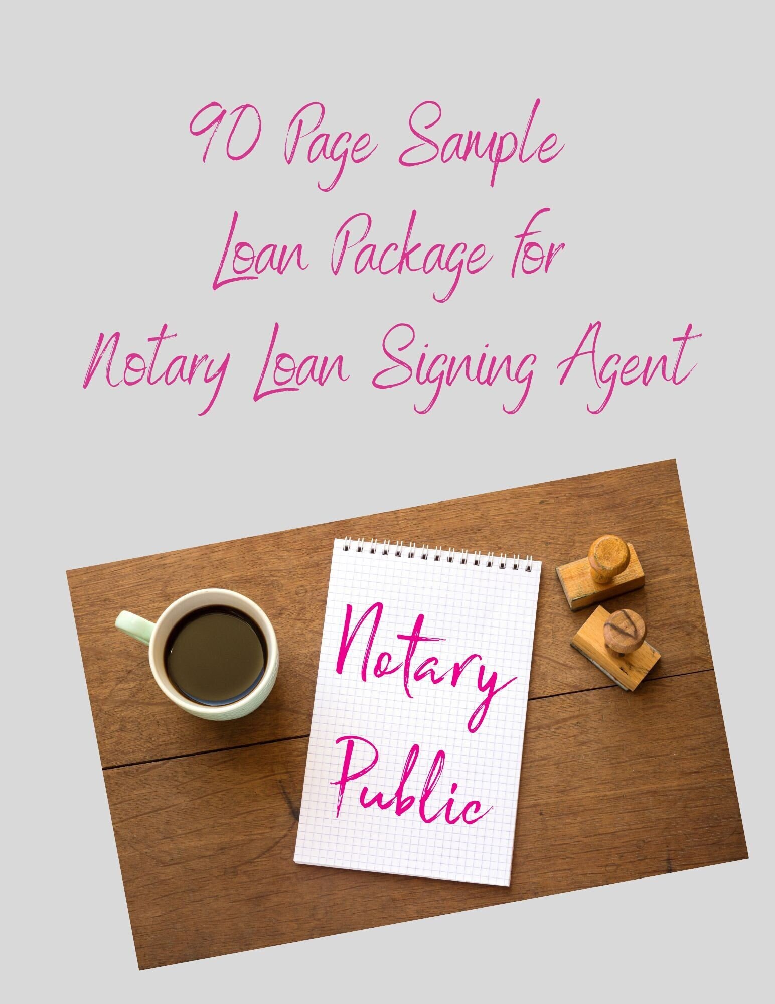 90 Page Sample of a Conventional Loan Package for Notary Loan Signing ...