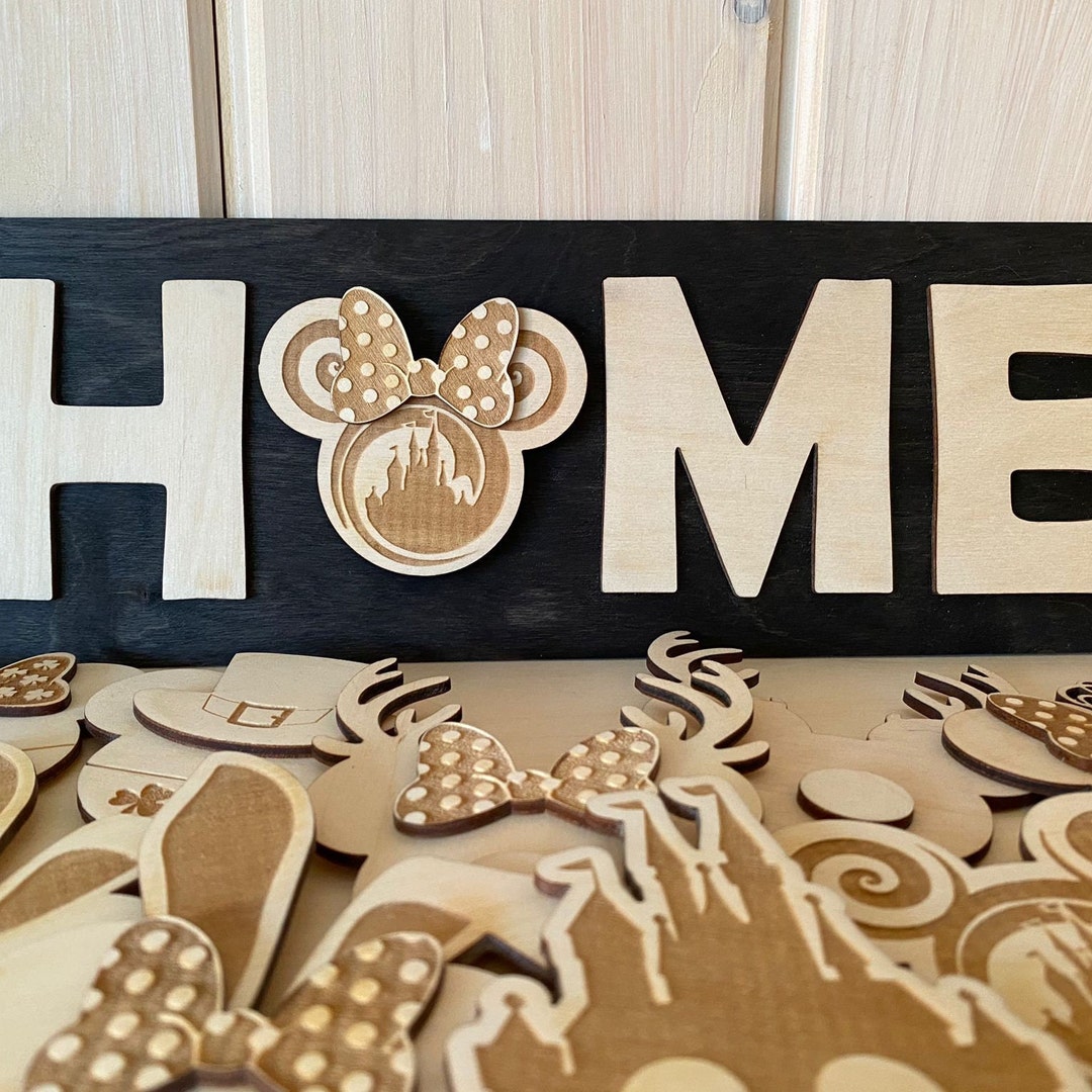 Interchangeable Home Sign, Disney Home Sign, Mickey Magnets, Minnie ...