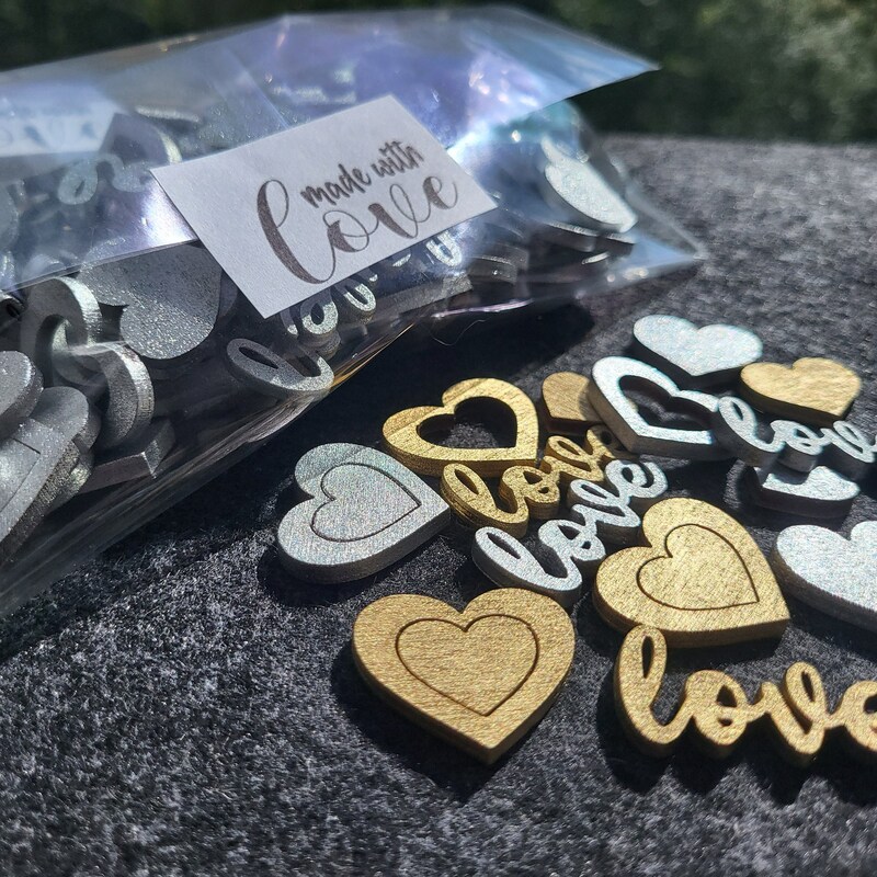 Gold Heart Confetti - Etsy