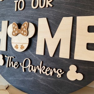 Interchangeable Home Sign, Disney Home Sign, Mickey Magnets, Minnie ...
