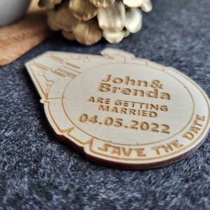 Save the Date Magnet, Inspired by Star Wars Magnets, Wedding Invitation ...