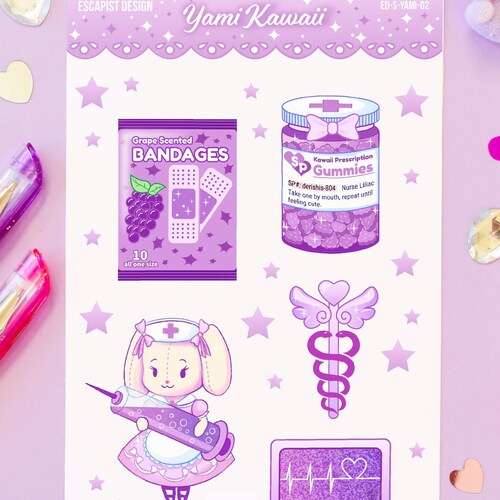 Yami Kawaii Sticker Sheet MINIS - Etsy
