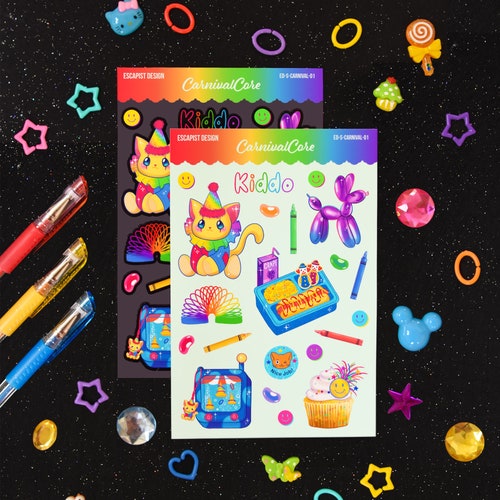 A6 90s Toys Kidcore Vinyl Sticker Sheet Friends Are the Best - Etsy