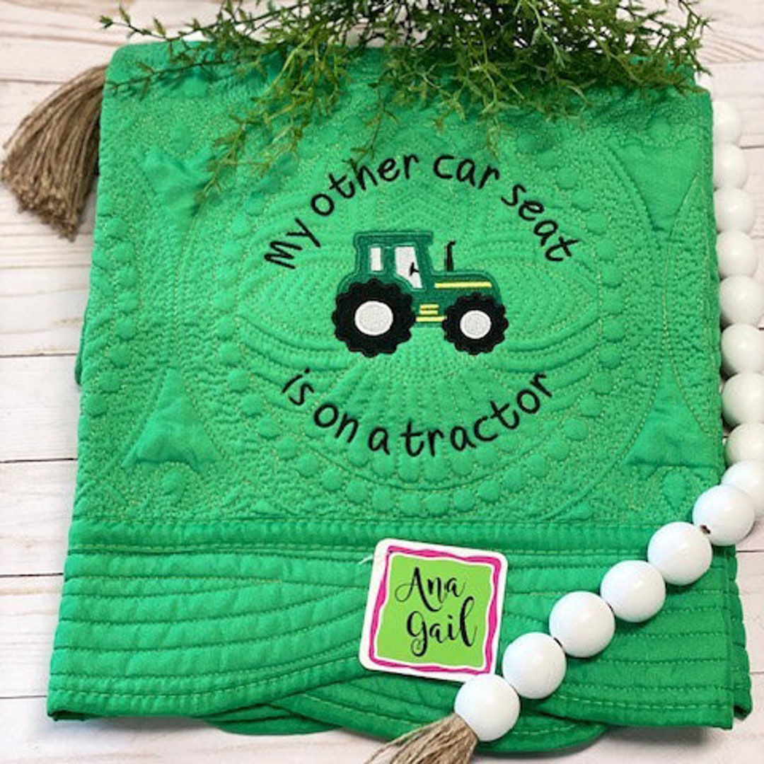 Tractor Baby Quilt, Farm Style Baby Blanket, Baby Shower Gift, Keepsake ...