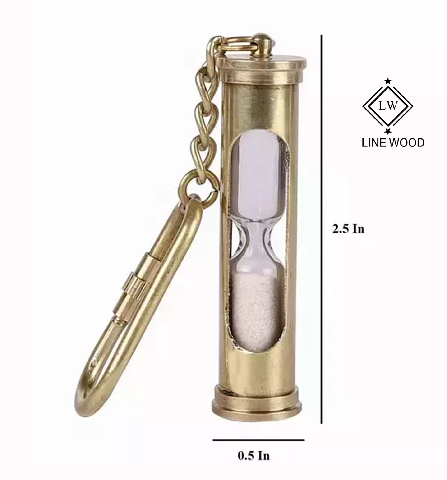 Sand Timer Keychain Brass Sand Timer Keychain Brass Key - Etsy