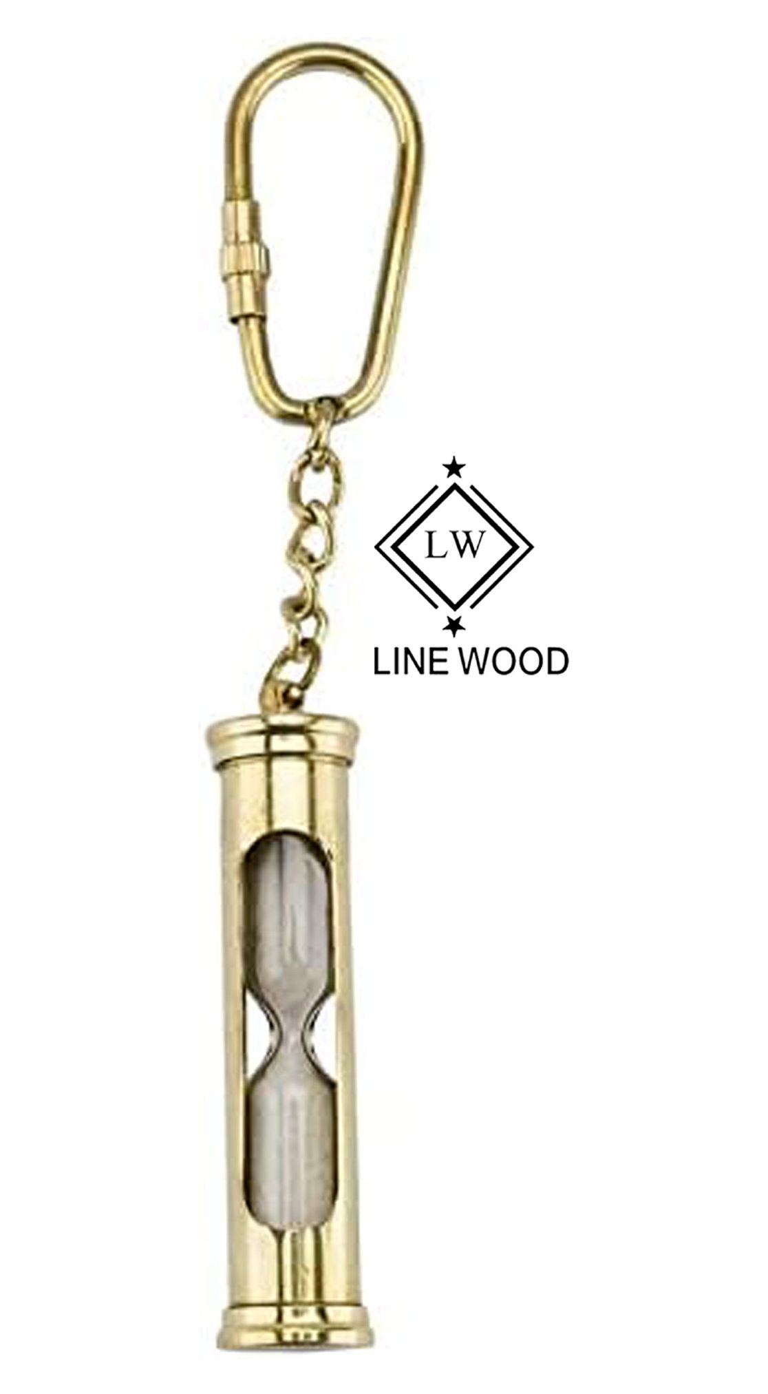 Sand Timer Keychain Brass Sand Timer Keychain Brass Key - Etsy