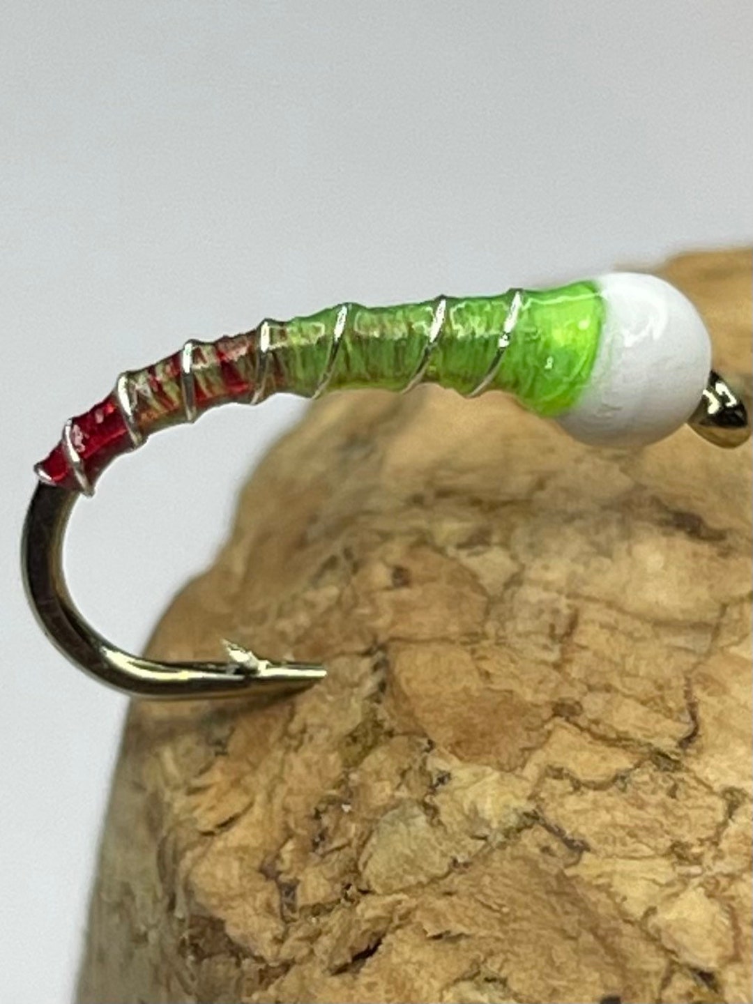 Red Butt Chartreuse Ice Cream Cone Chironomids. Set of 3. Tungsten ...