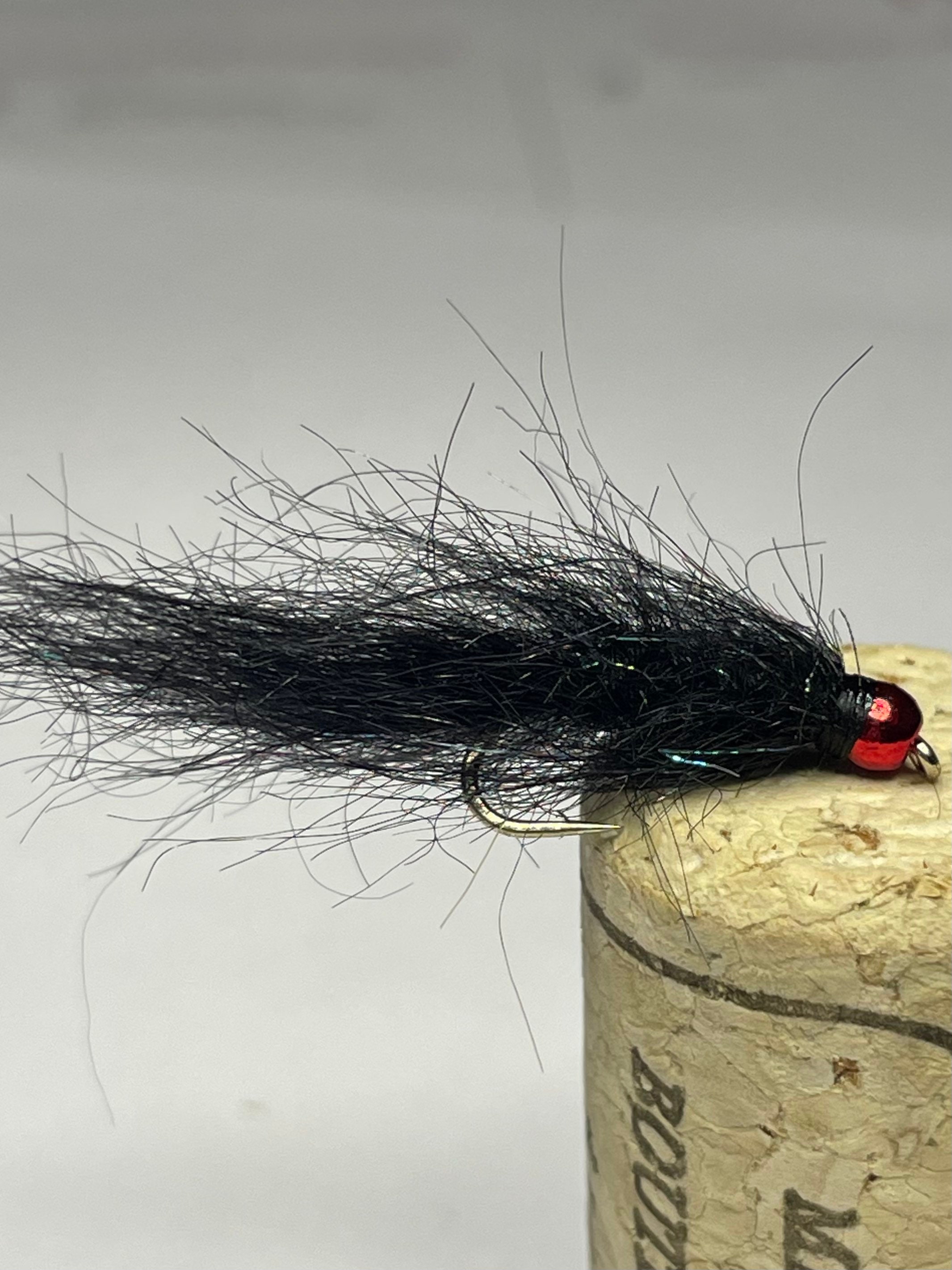 Black Leeches. Size 10. Set of 3. Fly Fishing Flies. Brass Bead Heads. - Etsy