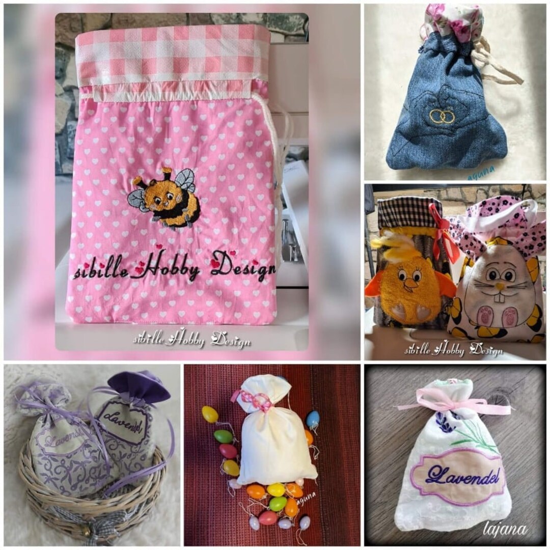 Embroidery File ITH Bags 15x24 6x9.5 2-pcs. - Etsy