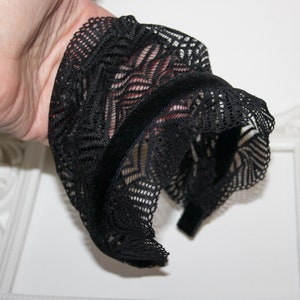 Christian Head Covering, Prayer Lace Headband, Black Herringbone Head ...