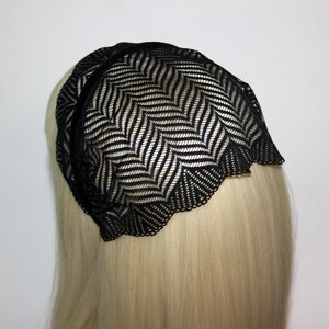 Christian Head Covering, Prayer Lace Headband, Black Herringbone Head ...