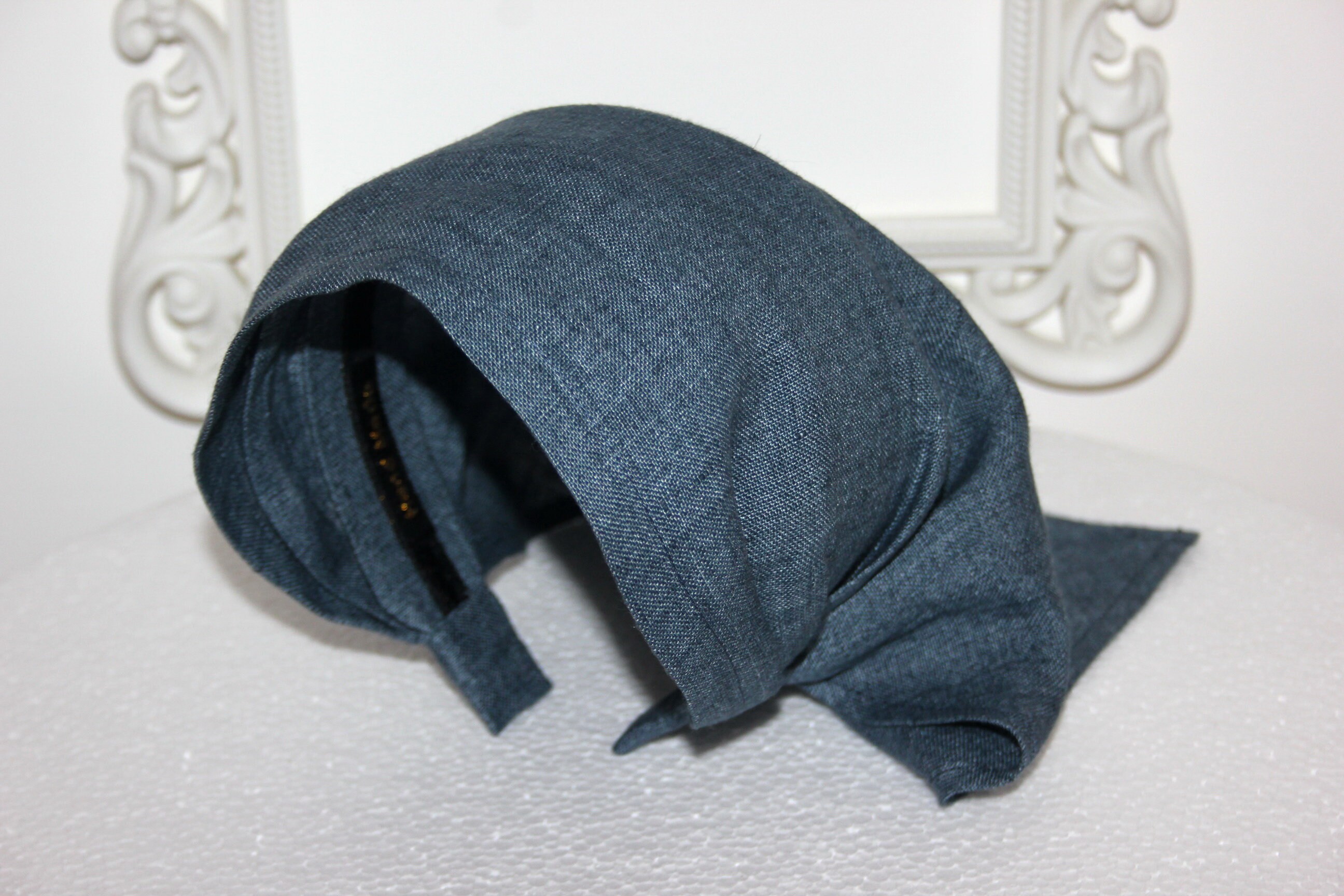 Linen Bandana Headband Melange Kerchief Triangle Alopecia Headcover ...
