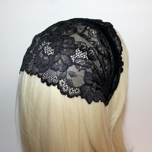 Prayer Lace Veil, Black Religious Head Cover, Christian Head Covering ...