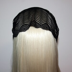 Christian Head Covering, Prayer Lace Headband, Black Herringbone Head ...