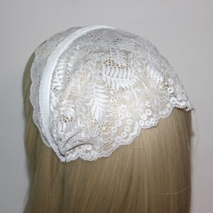 Christian Head Covering, Prayer Lace Headband, White Religious Head ...