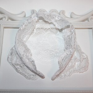 White Lace Headband, Christian Head Covering, Structured Religious Head ...