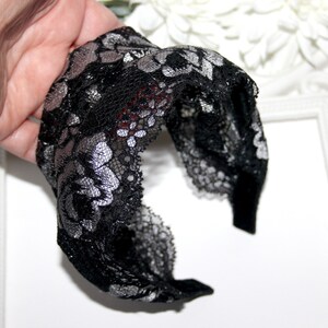 Fashion Prayer Headband, Black & Gray Christian Lace Veil, Structured ...