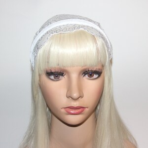 White Lace Headband, Christian Head Covering, Structured Religious Head ...