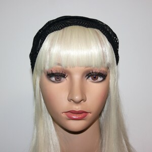 Christian Head Covering, Prayer Lace Headband, Black Herringbone Head ...