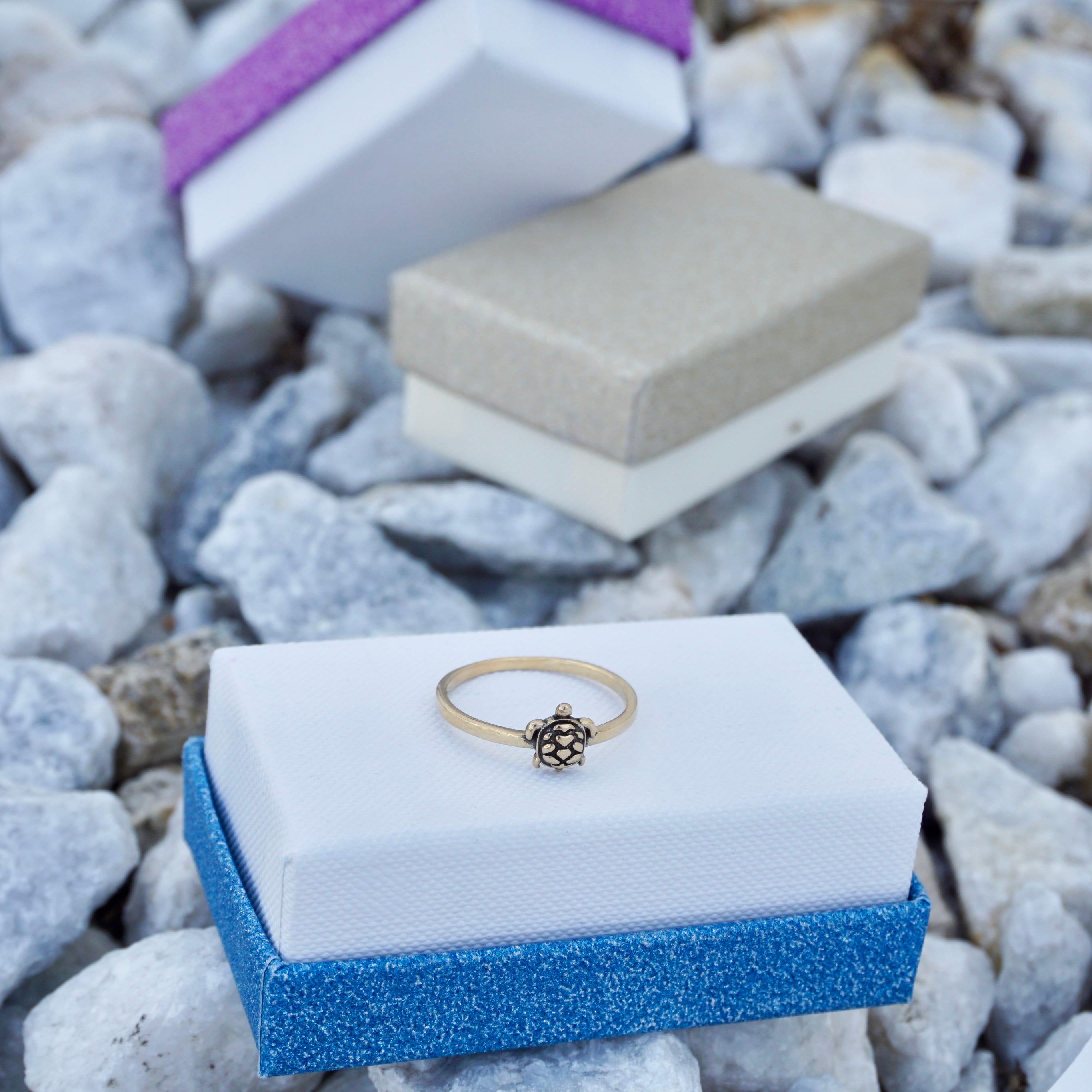 Baby Turtle Ring, Tiny Sea Turtle, Delicate Animal Jewelry, Stacking ...