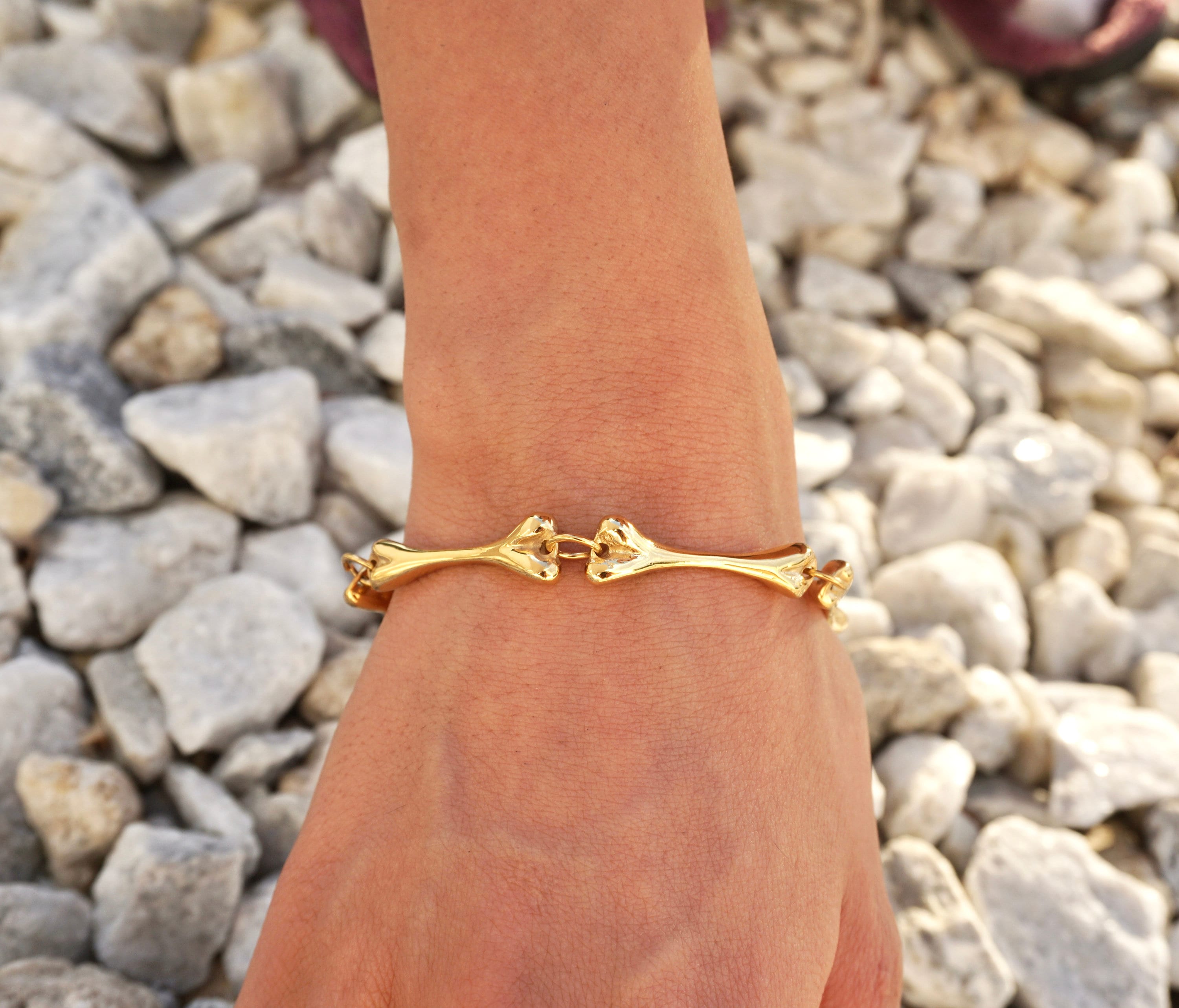 Skeleton Bone Bracelet. Animal Bone Jewelry for Good Luck. Unisex ...