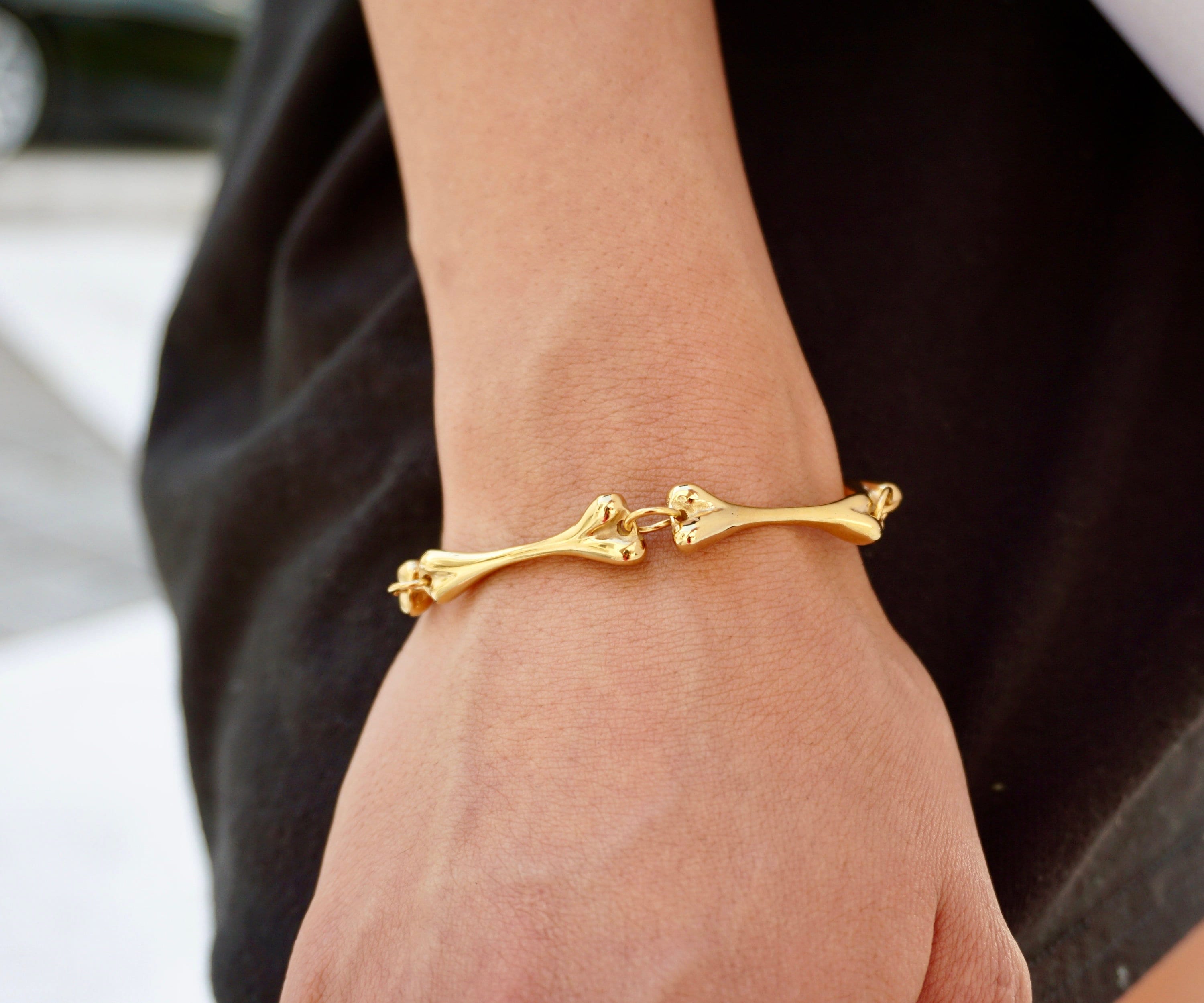 Skeleton Bone Bracelet. Animal Bone Jewelry for Good Luck. Unisex ...