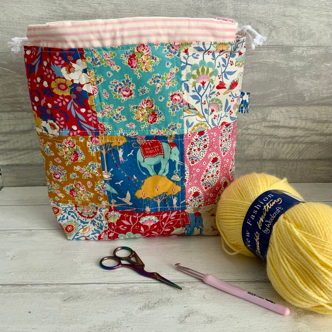 Beautiful Handmade Patchwork Project Bag for Crafters - Etsy UK