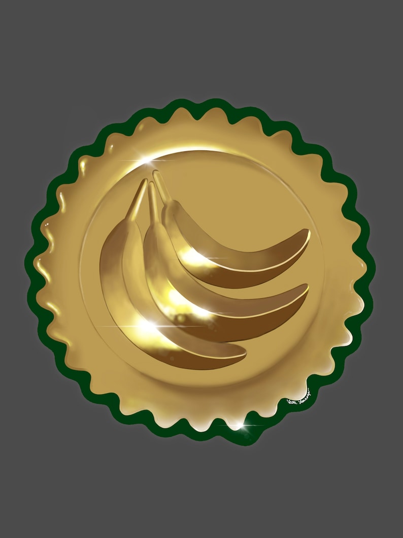 Banana Coin Sticker - Etsy