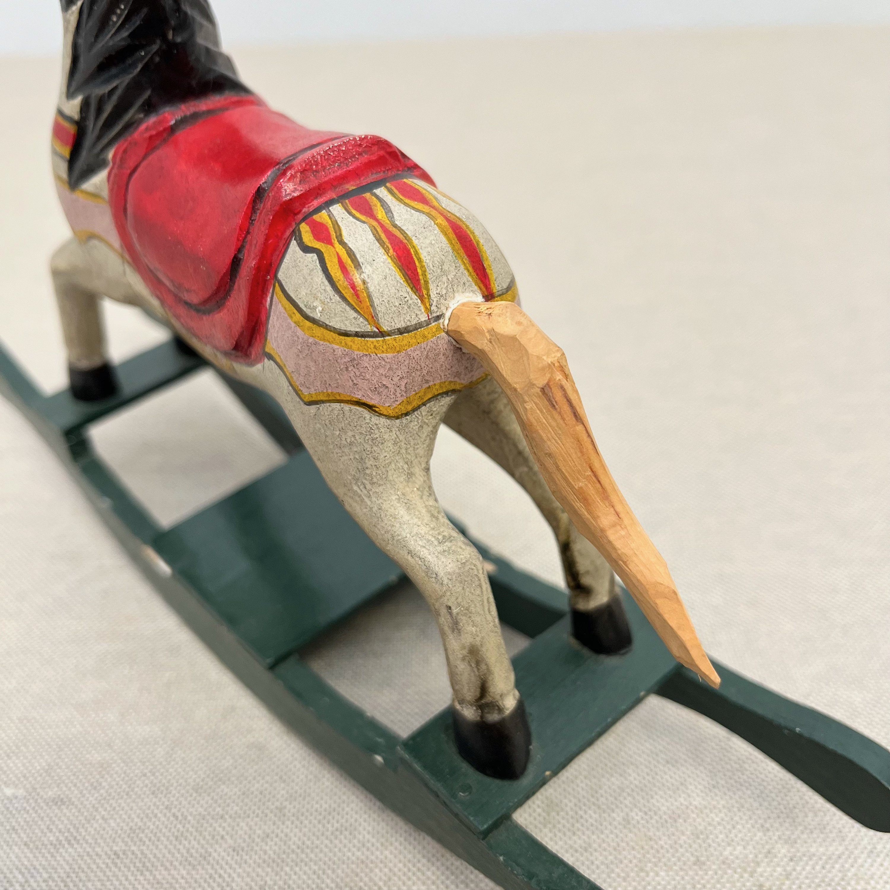 Small Rocking Horse Hand Carved Wooden Christmas Toy Decor Vintage - Etsy