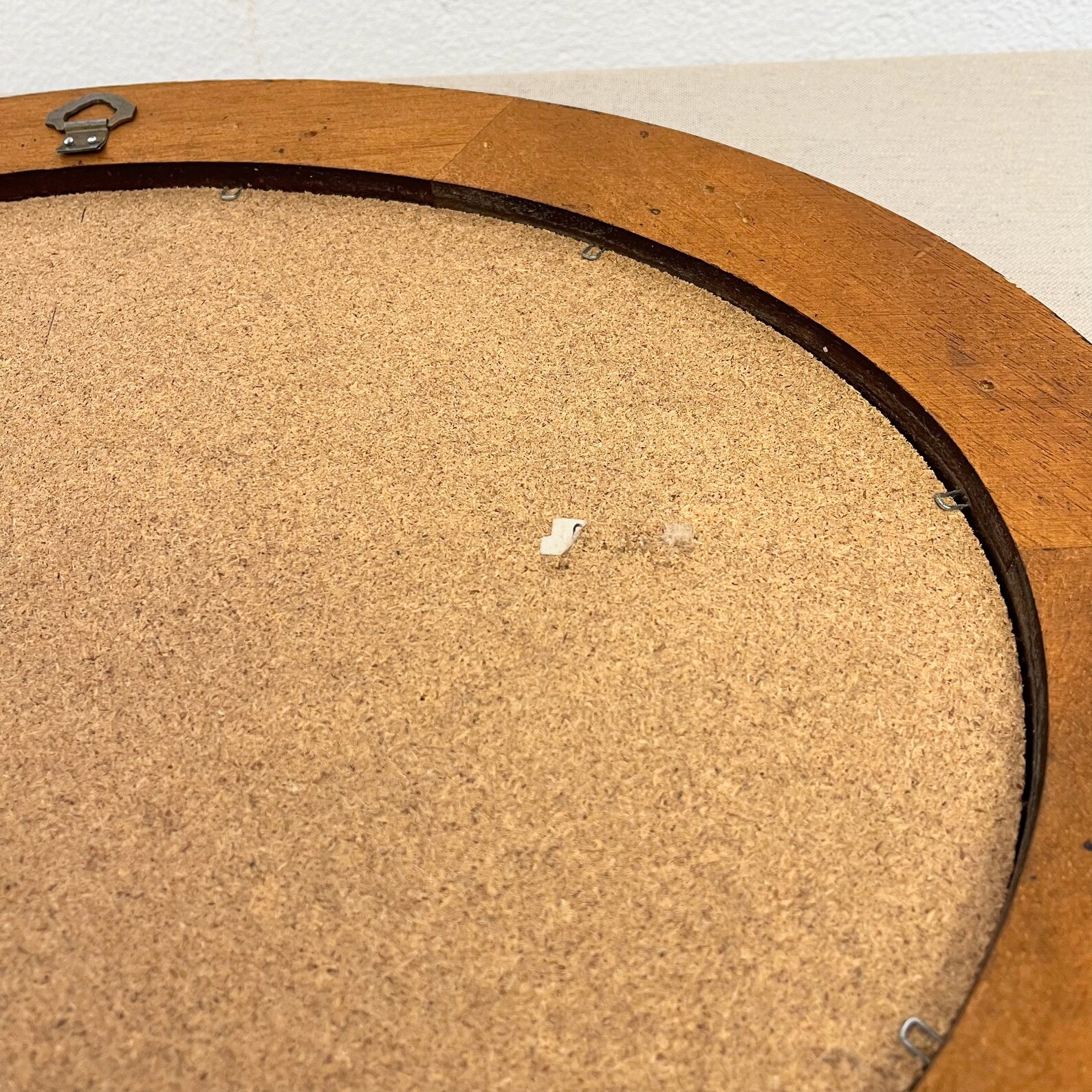 French Wall Mirror in Elliptical Dark Wooden Frame Vintage 1970s - Etsy