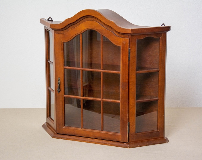 Showcase With a Transparent Door Wall Display Cabinet With 2 Shelfs and ...