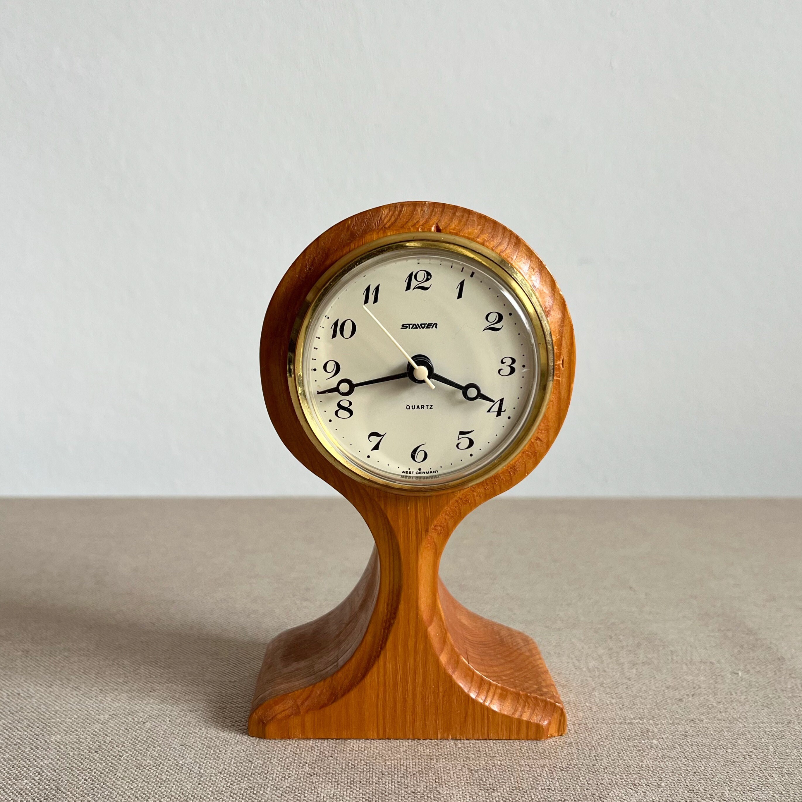 Small STAIGER Quartz Deck Clock in Wooden Body West Germany Vintage ...